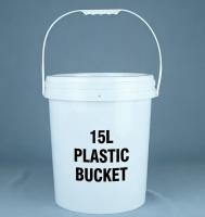 China Customized 15 Liter Paint Plastic Bucket With Lid And Handle for sale