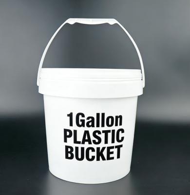 China White Round Plastic Bucket Chemical / Food Grade With Lids for sale