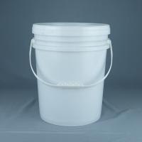 China 18L White Round Plastic Bucket with Lid and Handle Food Grade Chemical Grade PP for sale