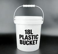 China 18kg American Round Plastic Barrel With Lid And Handle for sale