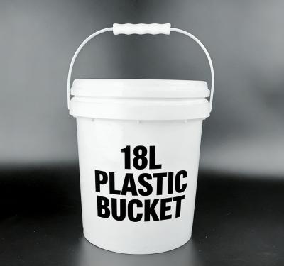 China 18kg American Round Plastic Barrel With Lid And Handle for sale