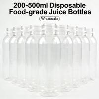 China Wholesale 60-500ml PET Plastic Juice Bottles with Screw Lid BPA Free for sale