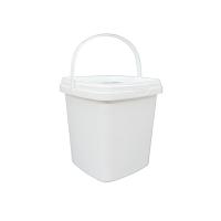 China Plastic Food Bucket 1L Square Food Grade Polypropylene Container with Rounded Corners Lid and Handle Suitable for Food Packaging Needs for sale