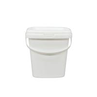 China Plastic Food Bucket 1L Square Food Grade Polypropylene Container with Rounded Corners Lid and Handle Suitable for Food Packaging Needs for sale