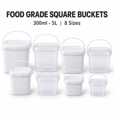 China Versatile Plastic Food Bucket food grade polypropylene containers ideal for packaging pet food and finished food products for sale