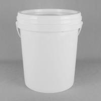 China 20L Round Plastic Pails with Snap On Lids 15.5 Inch Height Food Grade for sale