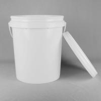 China 18L PP 5 Gallon Black Plastic Bucket 28.2cm x 33.8cm Food Grade Container for sale