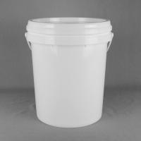 China 5 Gallon 19L White Plastic Buckets for Latex Paint | 28.5cm DIA x 38.6cm H | PP/PE Material for sale
