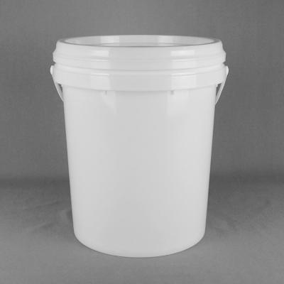 China 5 Gallon 19L White Plastic Buckets for Latex Paint | 28.5cm DIA x 38.6cm H | PP/PE Material for sale