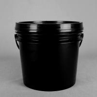 China 4.8L PP Black Round Plastic Bucket 1 Gallon Open Top Pail with Seal Lid for sale
