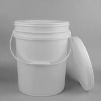 China 5 Gallon 20L Plastic Paint Bucket with Lid 29cm x 38cm Custom Color for sale