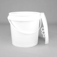 China 3L Food Grade Plastic Bucket 17cm DIA 17cm H White PP Pail for Powder Liquid for sale