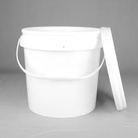 China Round Plastic Bucket 1.5mm with Seal Lid Metal Handle 1L-20L for Water Paint Food Chemical for sale
