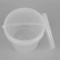 China SGS Approved Transparent Plastic Bucket 2 Liters 12cm Diameter with Screen Printing Options for sale