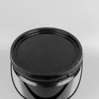 China 4.8L PP Black Round Plastic Bucket 1 Gallon Open Top Pail with Seal Lid for sale