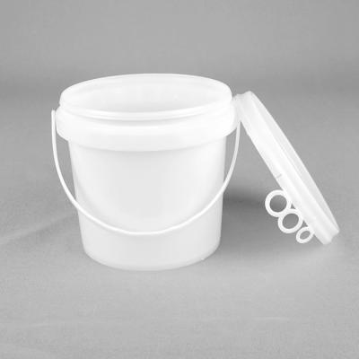 China 1000ml Food Grade Plastic Ice Cream Bucket with Lid and Handle - 12×11.7×11.8cm PP/HDPE Container for sale