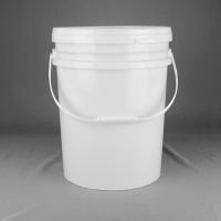 China 5 Gallon Food Grade PP Plastic Buckets with Lids - 11.83
