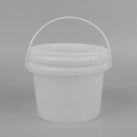 China 1200ml Screen Printing Round Plastic Bucket with Lid for Toys Brushes Paints for sale