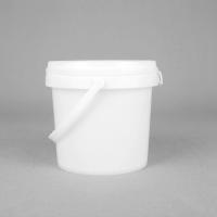 China SGS Certified 1 Liter Clear Plastic Bucket with Lid - 12cm Diameter Food Storage Container for Multiple Applications for sale