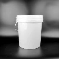 China 17kg Round Plastic Bucket with Lid and Handle for Fertilizers Coatings for sale
