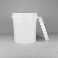 China 14L IML Labeling Glue Painted Plastic Bucket with Lid and Handle PP HDPE for sale