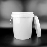 China 17kg Round Plastic Bucket with Lid and Handle for Fertilizers Coatings for sale