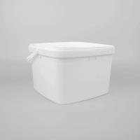 China 3L PP Polypropylene Clear Square Bucket with Lid - 19.5cm Diameter × 12cm Height - Custom Colors Available for sale