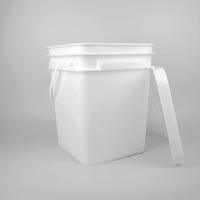 China Chemical Resistant Square Plastic Bucket 10L PP Food Grade with Handle for sale