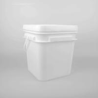 China Square Plastic Bucket 1.2kg Chemical Resistant with Lid for Paint and Food Grade for sale