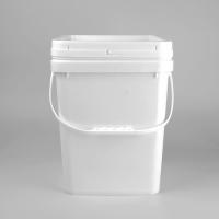 China Square Plastic Bucket Food Grade White Color 20L for sale