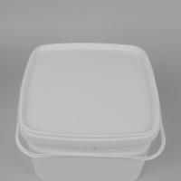 China ISO9001 Certified White Square Plastic Buckets 3 Liter Capacity 19.5cm Diameter PP PE Material for sale