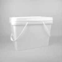 China 20L 5 Gallon Square Plastic Bucket with Seal Lid - PP/PE Material 37.7×24.7×28.4cm Dimensions for sale