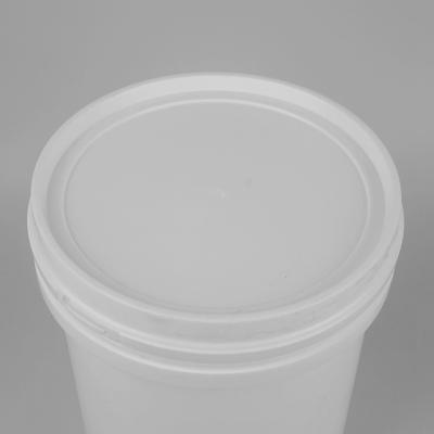 China White 20Liter 5 Gallon Plastic Buckets Round Shaped With Snap On Lid for sale