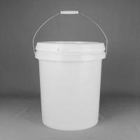 China 20L Food Grade Plastic Water Bucket 5 Gallon with Lids and Handle - 29cm Diameter x 36cm Height for sale
