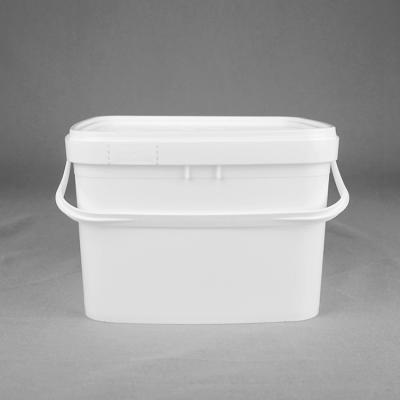China Food Grade 3KG Square Biscuit Bucket With Handle And Lid for sale