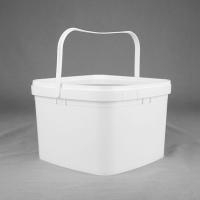 China Food Grade 3KG Square Biscuit Bucket with Handle and Lid PP PE 19.5x17.3x12cm for sale
