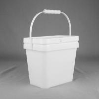 China 1 Gallon 3.5L Rectangular Square Plastic Bucket for Chemicals HDPE PP for sale