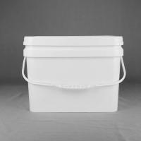 China 10L Rectangular Plastic Toy Packaging Bucket with Lid PP HDPE Durable for sale