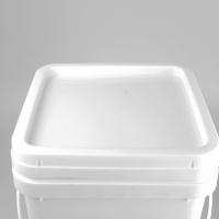 China 20L Food Grade Square Plastic Bucket with Lid and Handle PP HDPE for sale