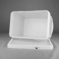 China Food Grade 20kg Rectangular Plastic Drum 37.7×24.7×28.4cm with Lid and Dual Handles for Industrial Packaging for sale
