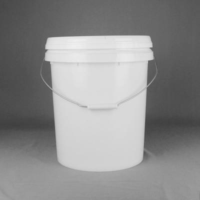 China 20L Food Grade Plastic Water Bucket 5 Gallon with Lids and Handle - 29cm Diameter x 36cm Height for sale
