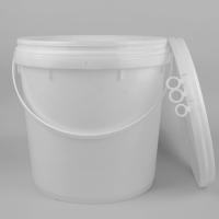 China 5 Gallon 20L White Plastic Bucket with Spout for Lubricant Oil and Paint Packaging for sale