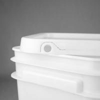 China Food Grade Square Plastic Bucket 25L Impact Resistant with Lid and Handle for Industrial Storage for sale