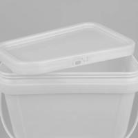 China Food Grade Square Plastic Bucket 10L Capacity Impact Resistant PP Material for sale