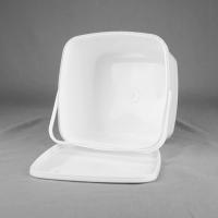 China ISO9001 Certified White Square Plastic Buckets 3 Liter Capacity 19.5cm Diameter PP PE Material for sale