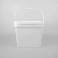 China ISO9001 Certified 6L Square Plastic Bucket with Lid for Seafood Packaging for sale