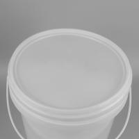 China Customized Transparent Plastic Bucket With Lid Round 8L 10L Food Grade for sale