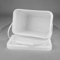 China 1 Gallon 3.5L Plastic Square Pail with Lid - 20x13.2x18.5cm FDA Approved Food Grade Container for sale