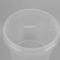 China 25×27cm 10L Transparent Plastic Bucket with Lid - Food Grade PP Container for Storage for sale