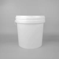 China Customized Transparent Plastic Bucket With Lid Round 8L 10L Food Grade for sale